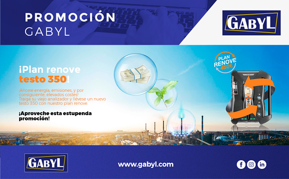 Plan renove analizador de emisiones testo 350. • Gabyl